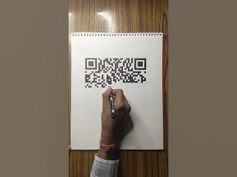 how to draw QR code || realistic || #shorts #QRdraw #drawing - YouTube