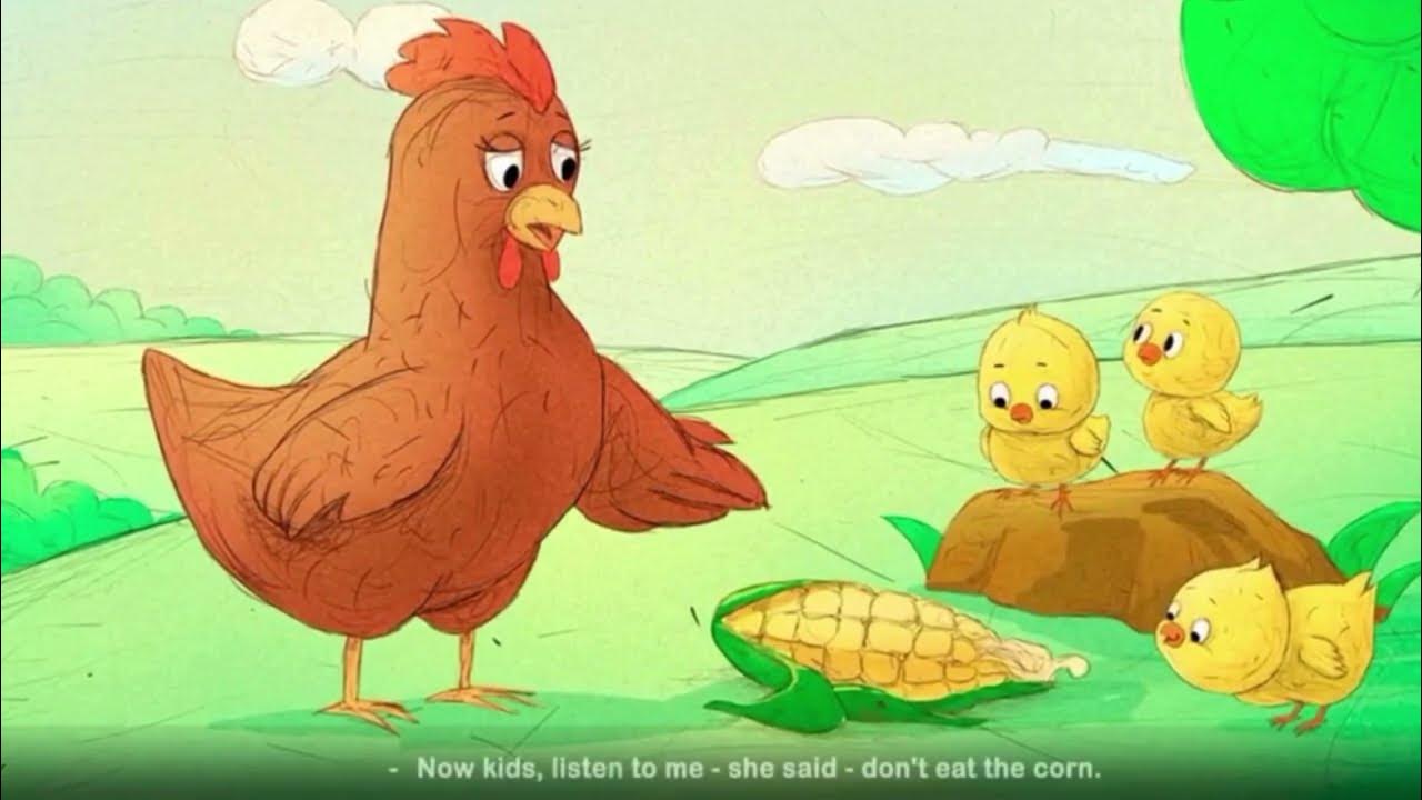 The hen and her chicks story l Mother Hen And Chicks Animation ...