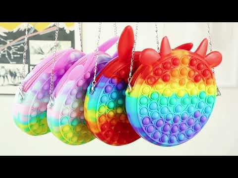 POP IT PASTEL SIRT ÇANTASI | KIZ ÇOCUKLARININ FAVORİ ÇANTASI
