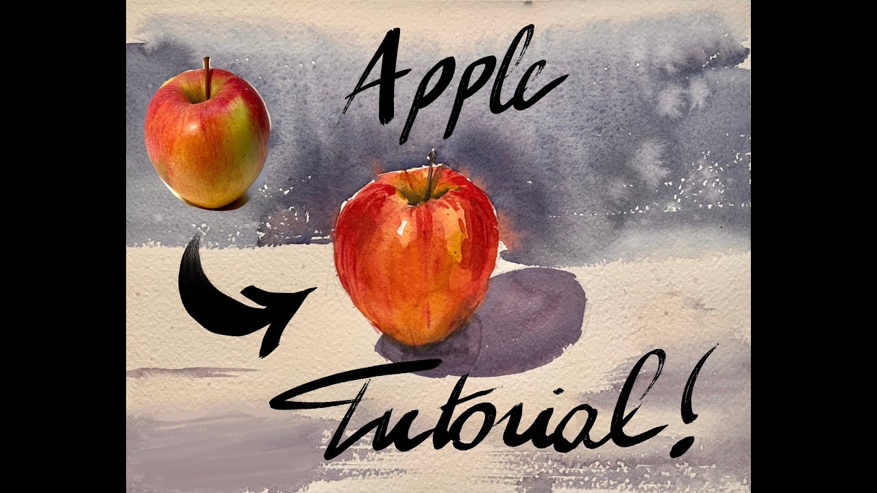 EASY WATERCOLOR Apple Tutorial! - YouTube