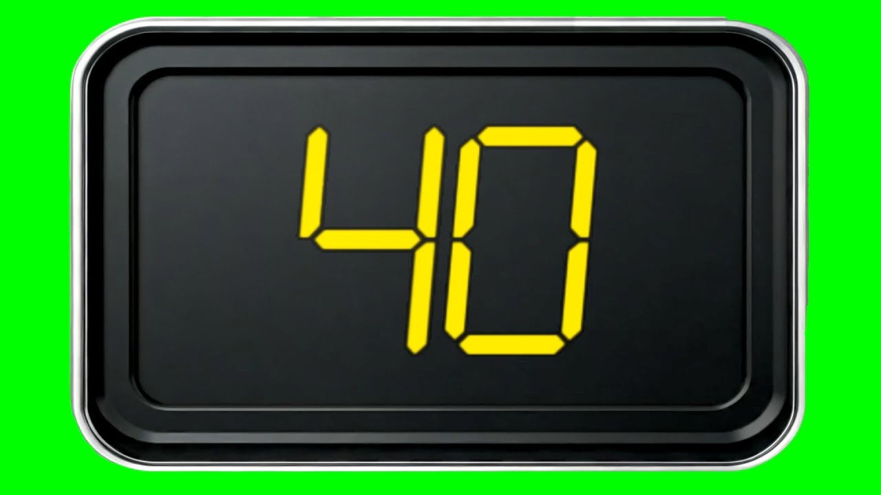 Timer 40 seconds / Relógio Regressivo - Dígito Amarelo - YouTube