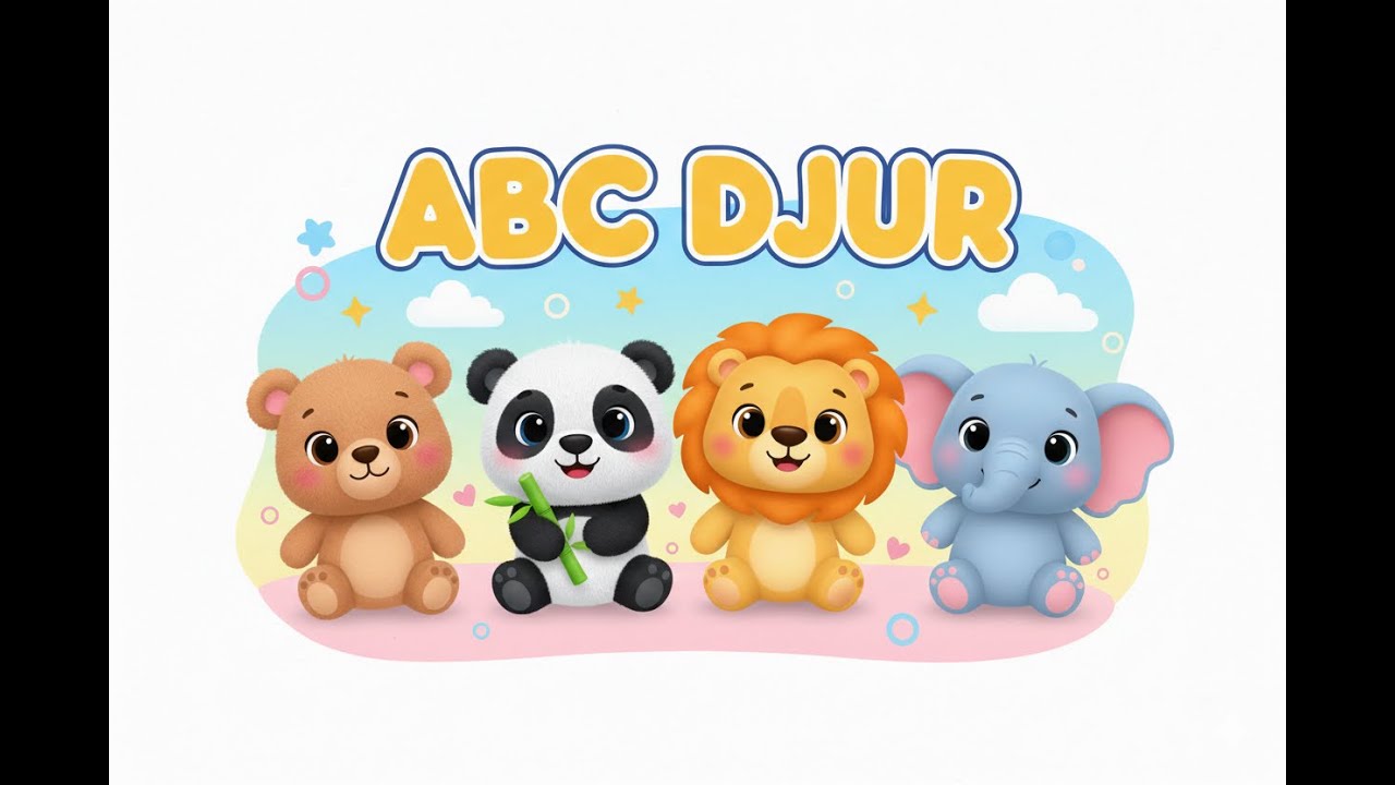 ABC med djur 🐻🐼 Lär dig bokstäver & djur Rolig barnsång - YouTube