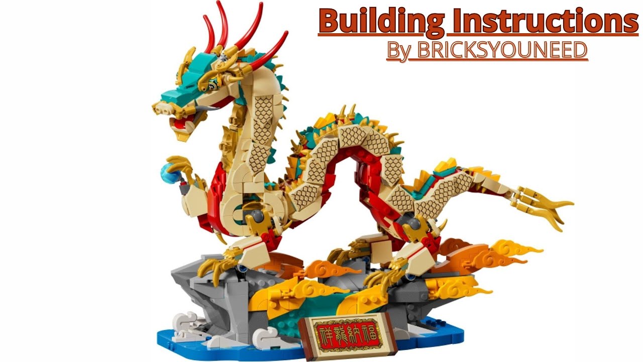 LEGO Set 80112 Auspicious Dragon Building Instructions - YouTube