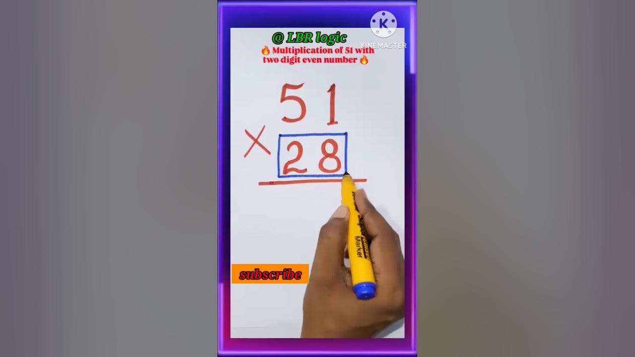 Multiplication Of 51 With 2 Digit Even Number Math Trick shorts multiplication-of-51-with-2-digit-even-number-math-trick-shorts