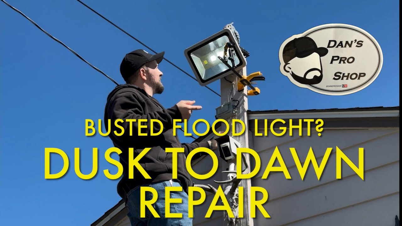Dusk to dawn light repair, photo cell install - YouTube