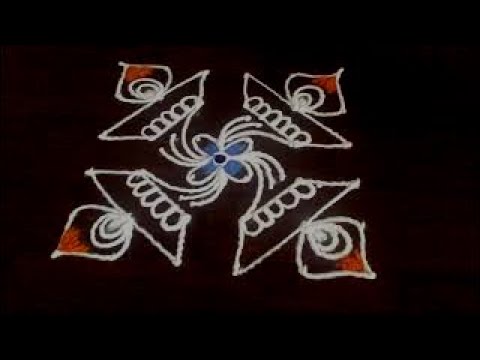 6x6 dot panati rangoli | 6x6dot kolam | diya rangoli | dot wali rangoli ...