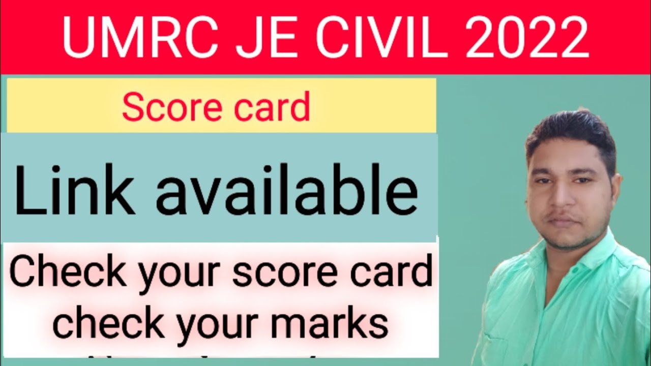 UPMRC JE Civil Check score card Link aa gya check your marks - YouTube