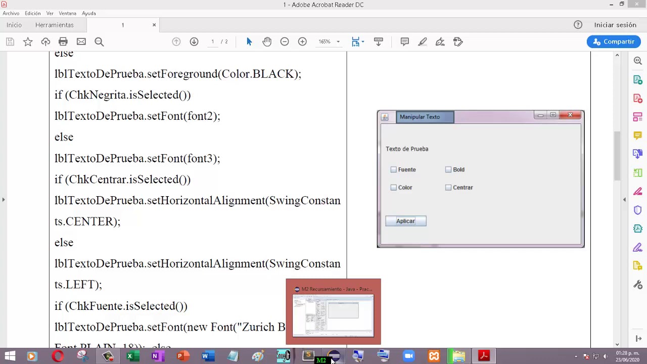 Practica Del Jcheckbox Apertura Youtube