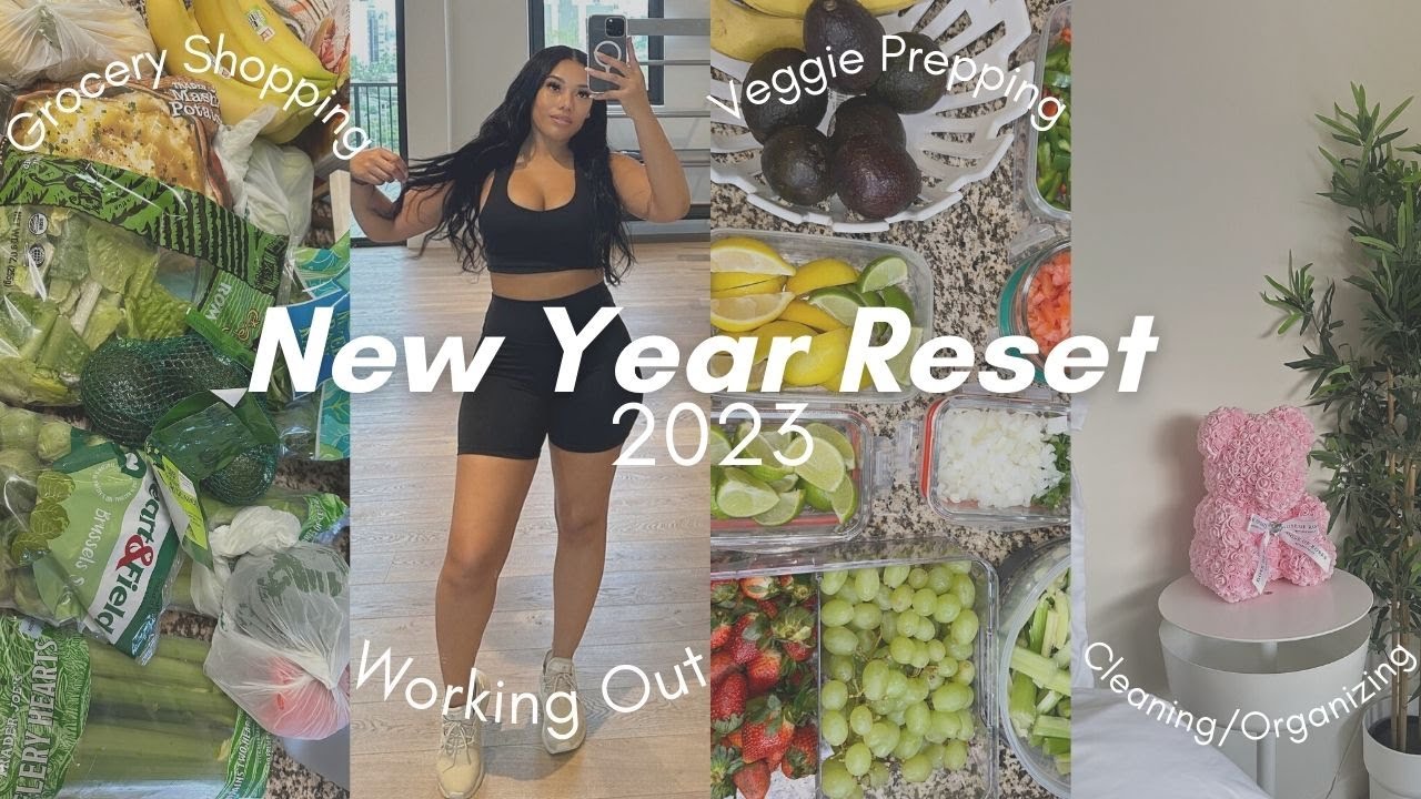 NEW YEAR RESET | 2023 Goals | Grocery Shopping | Cleaning & Organizing | Meal Prepping ...