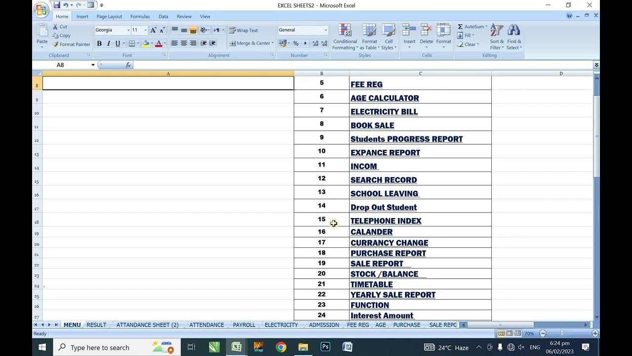 Microsoft Excel Lecture 1| Rao Nasir Alam - YouTube