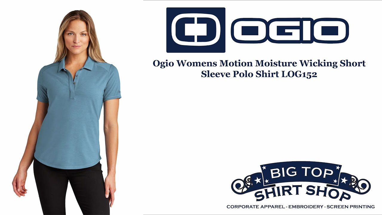 Ogio Womens Motion Moisture Wicking Short Sleeve Polo Shirt LOG152 ...