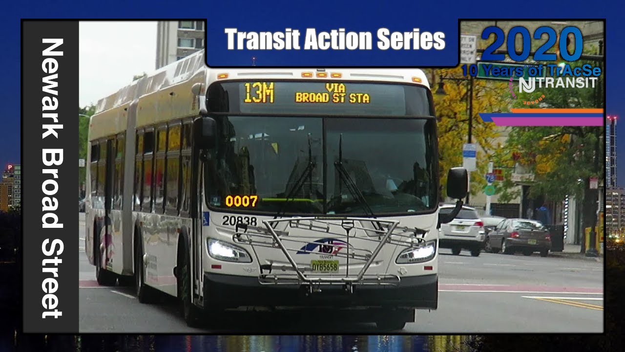 Newark, NJ: New Buses on Broad Street - NJ Transit TrAcSe 2020 - YouTube