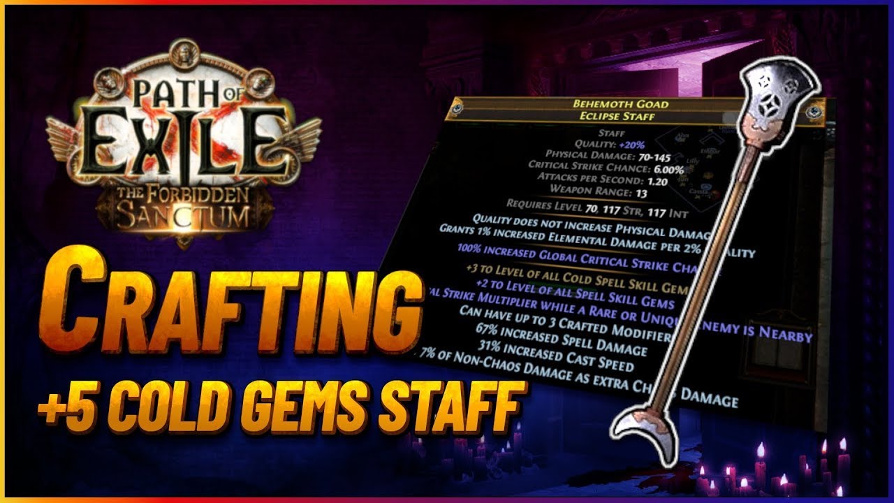 3.23 Path of Exile - Crafting Staff +5 Level Gem Low Buget ...