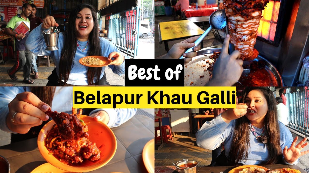 Best of BELAPUR KHAUGALLI🔥🤩 Chole Puri, Roasted Chicken Porotta ...