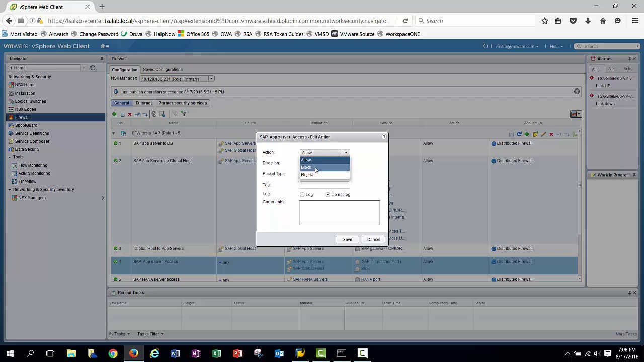 SAP and VMware NSX Micro Segmentation Example - YouTube