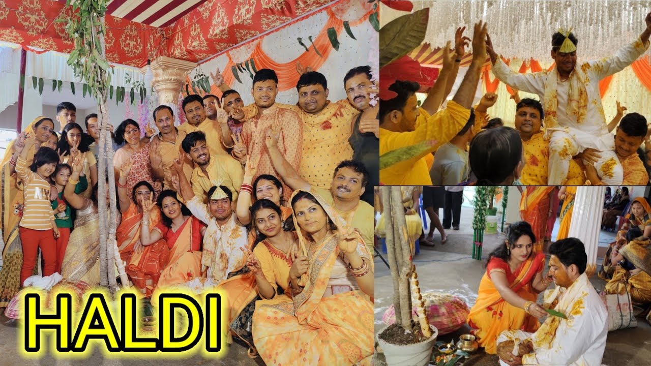 Agharia Marriage|| Dance || Haldi ceremony 💛 Marriage video (Part-2 ...