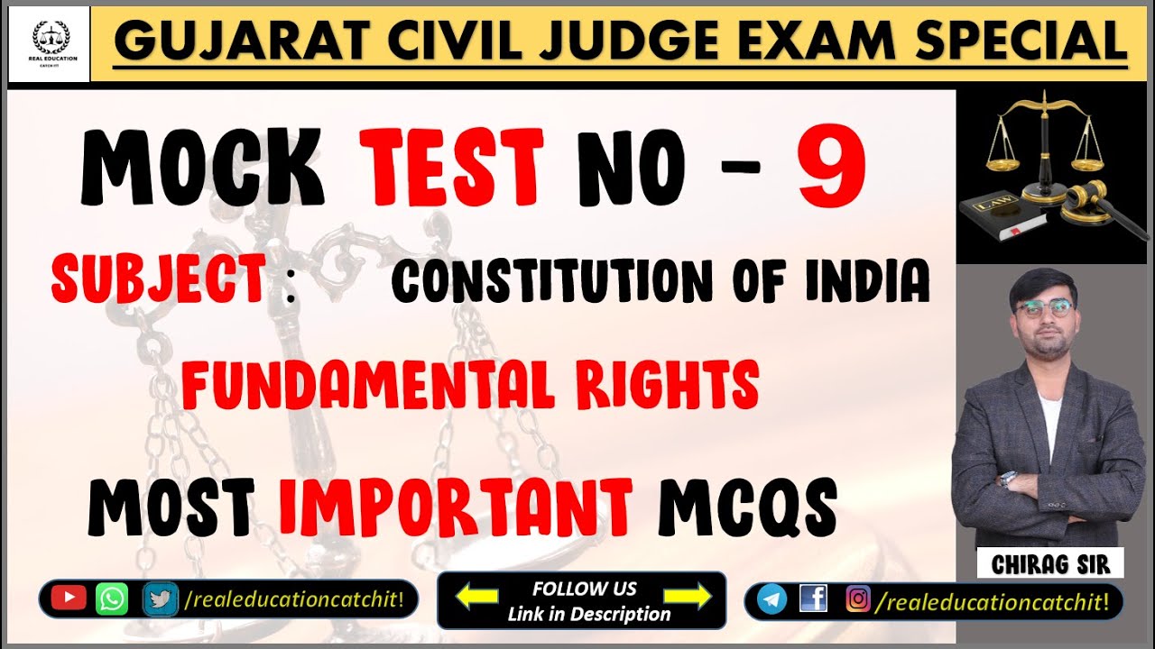 Mock Test-9 | Gujarat Civil Judge Exam 2023| With Answers and Detailed ...