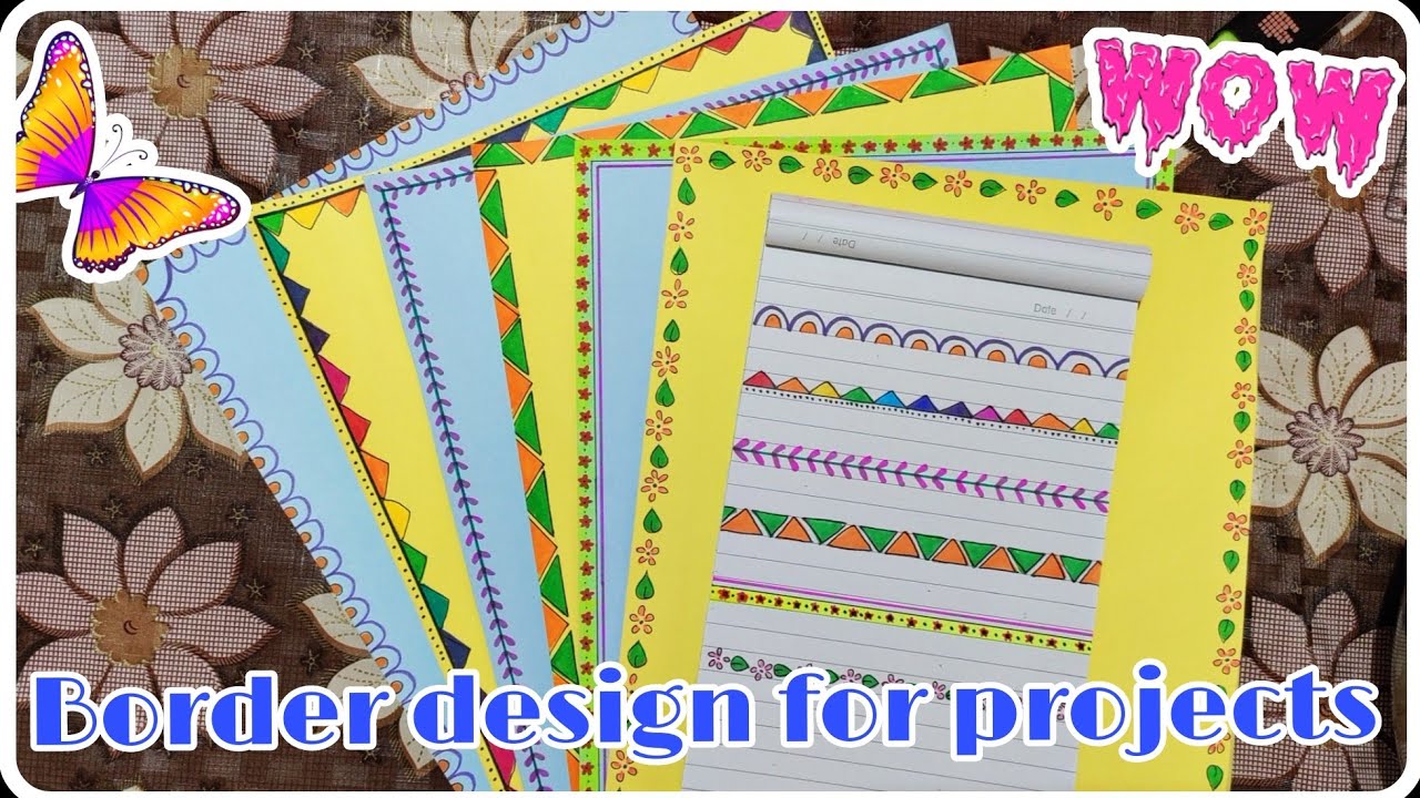 परियोजना कार्य को सजाए खूबसूरत तरीके से || BORDER DESIGN FOR PROJECTS # ...
