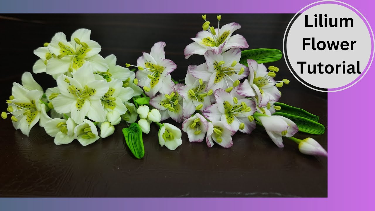 How To Make Lilium Flower With Flower Clay | Flower Tutorial - YouTube