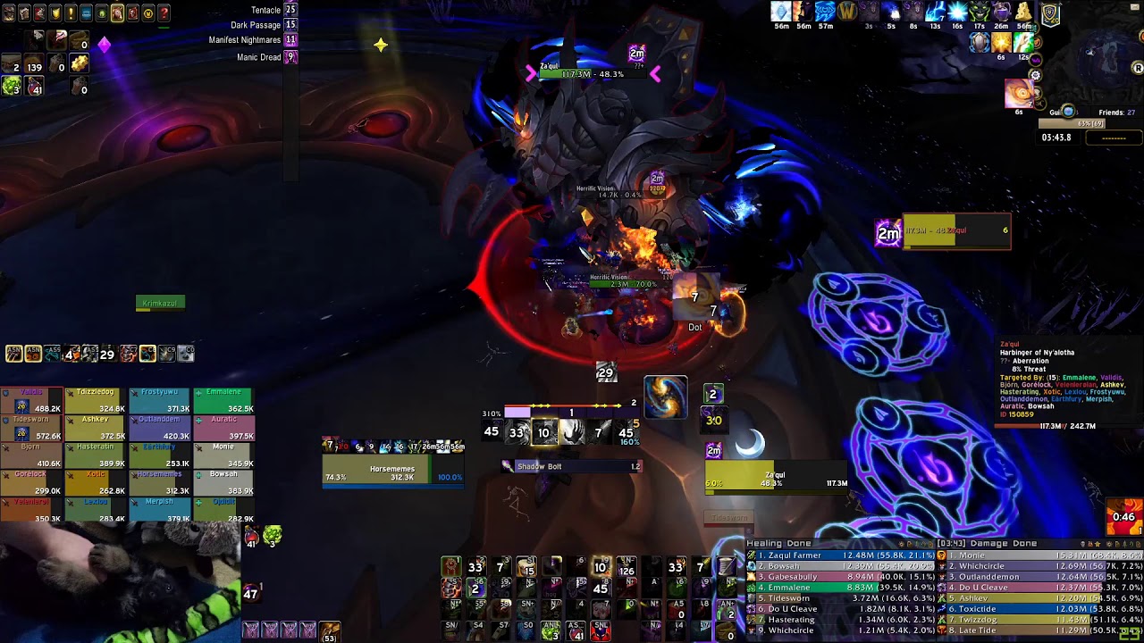 Mythic Zaqul Demonology Warlock POV - YouTube