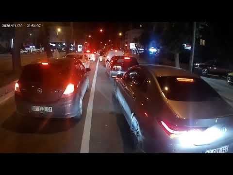Antalya iş dönüşü gece yol videosu