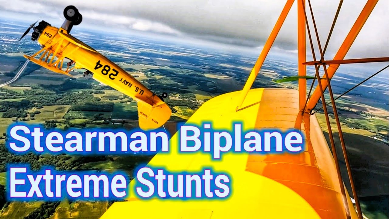 Boeing Stearman Biplane - Aerobatics Ride - Stunt Pilot - Warbird ...