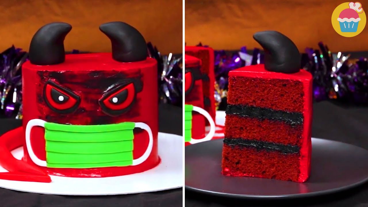 Cake Decorating - Red Devil Cake by Nyam Nyam - YouTube
