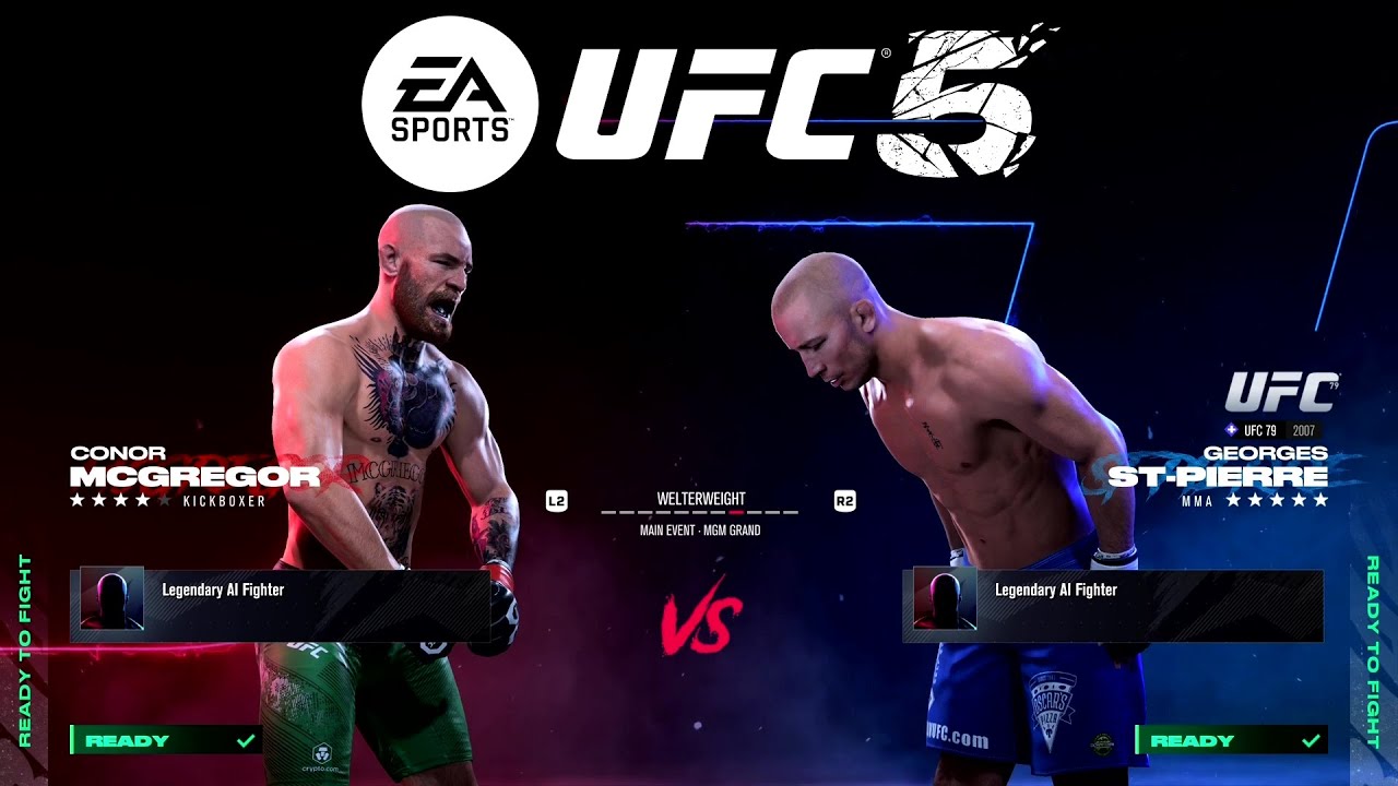 EA Sports UFC 5 - Sim Match: Conor McGregor VS Georges St-Pierre - YouTube