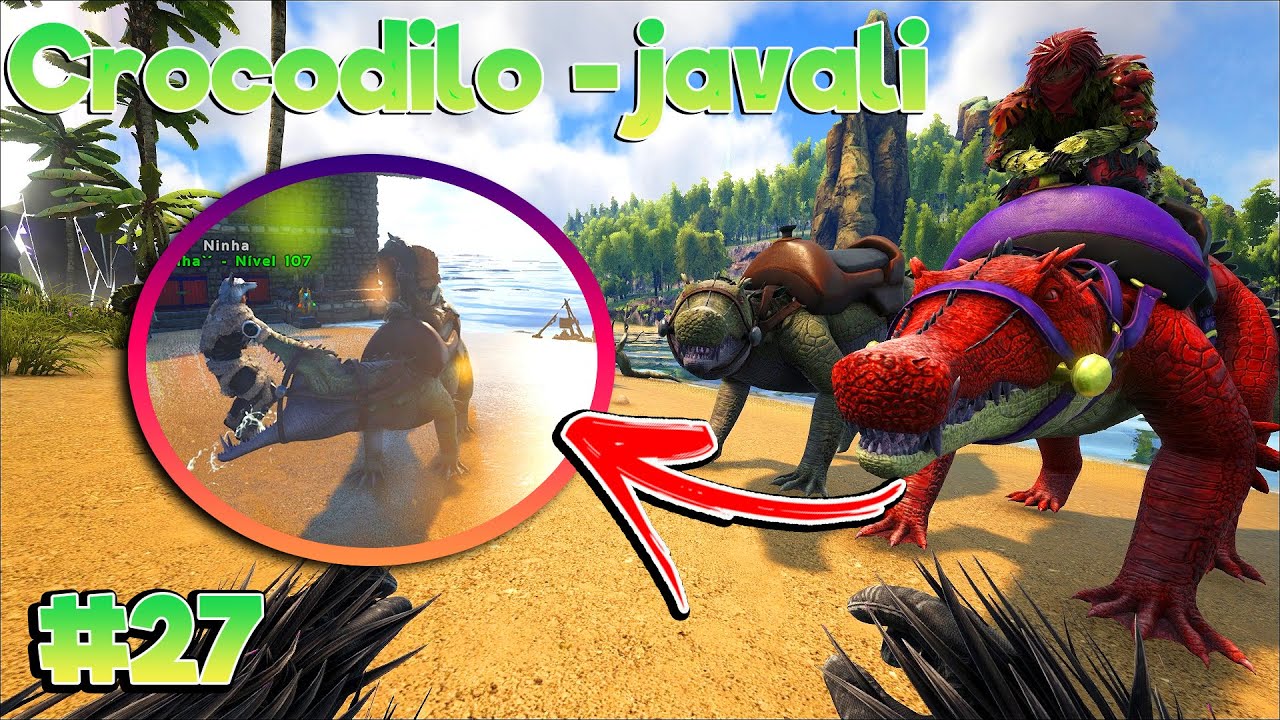 Domesticamos o Crododilo-javali (Kaprosuchus) - ARK Para iniciantes #27 ...