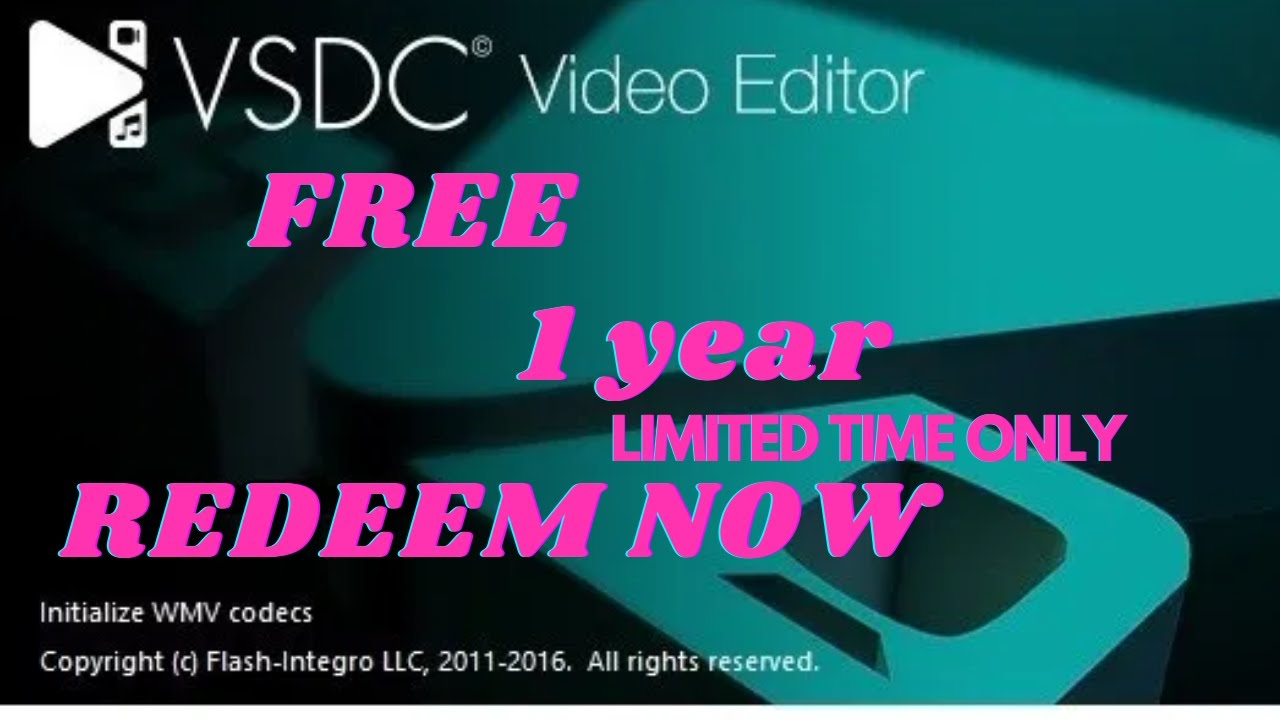 HOW TO GET VDSC VIDEO EDITOR PRO FREE FOR 1 YEAR LIMITED TIME ONLY ...