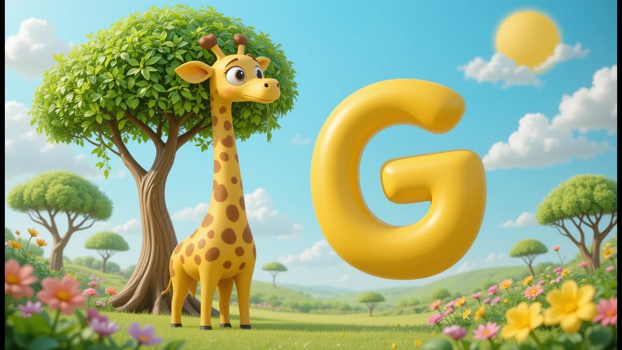 G is for Giraffe | ABC Animal Song for Kids | Learn the Alphabet with ...