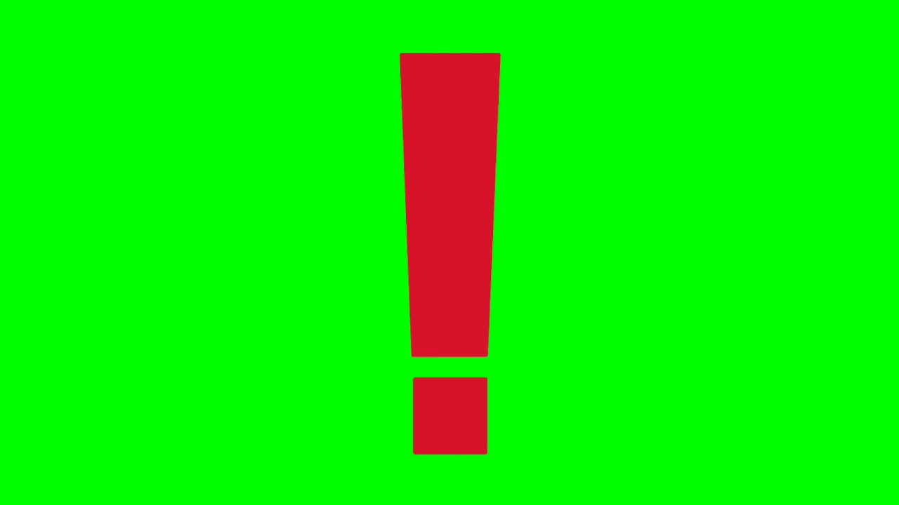 Exclamation mark chroma key - YouTube