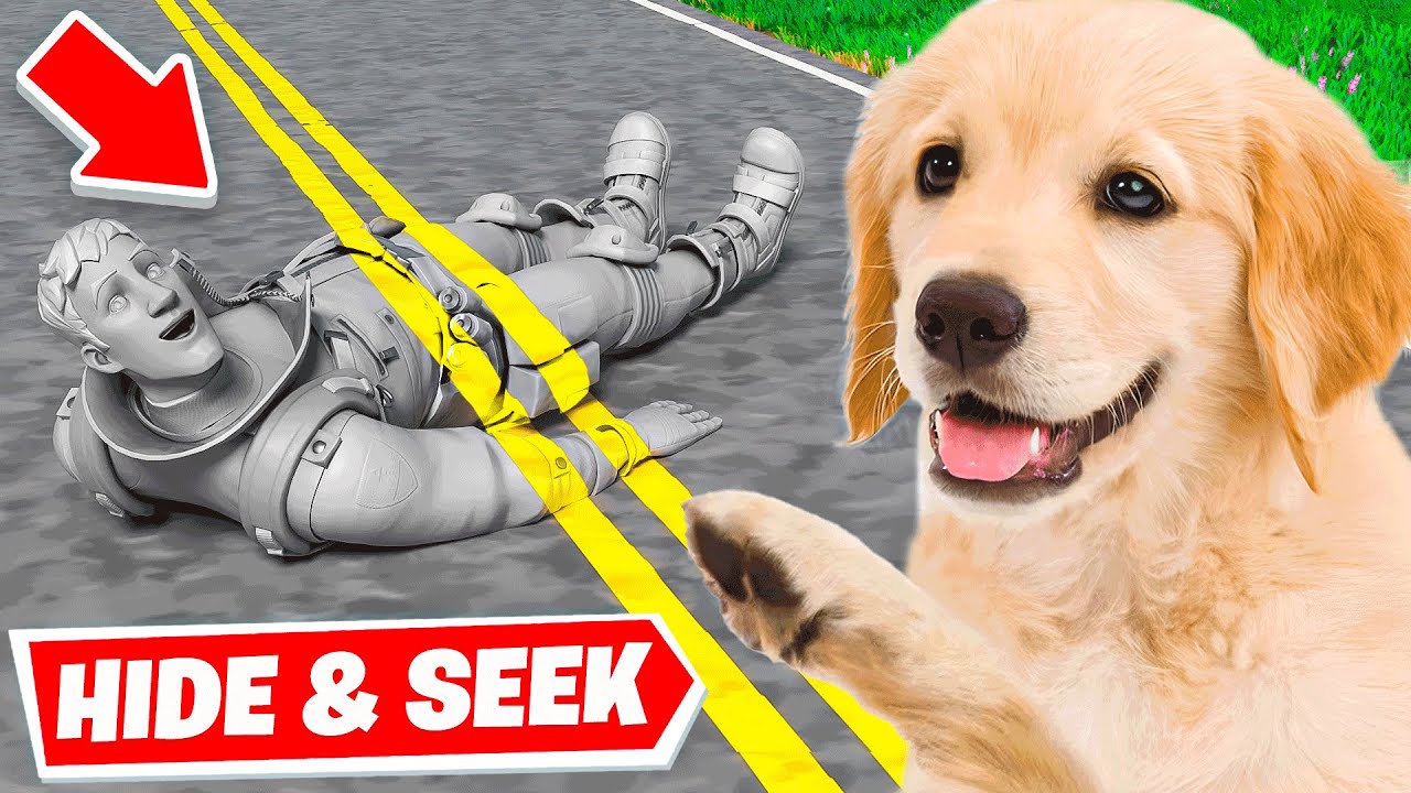 Using my PUPPY to WIN Hide & Seek in Fortnite! - YouTube