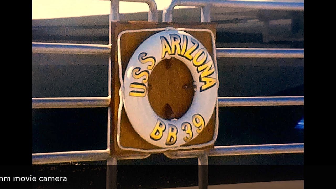 USS Arizona Memorial. Filmed using a silent super 8mm movie camera back ...