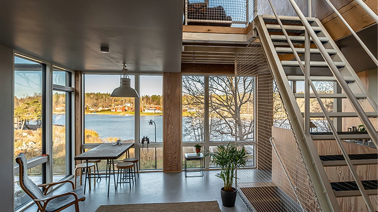 This family cabin built from eight shipping containers took nearly three years to construct ...