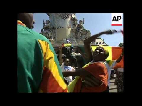 Senegalese fans react to World Cup win over Sweden