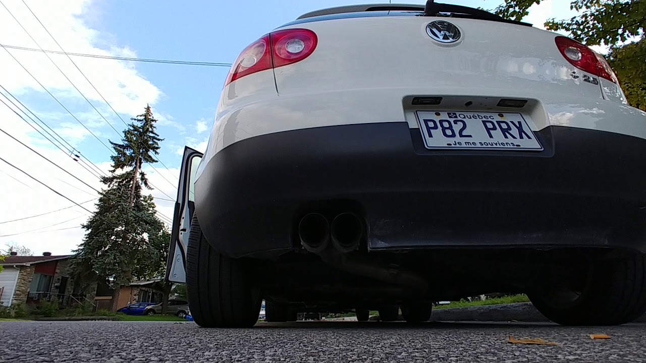 Mk5 Rabbit 2.5L Exhaust - YouTube