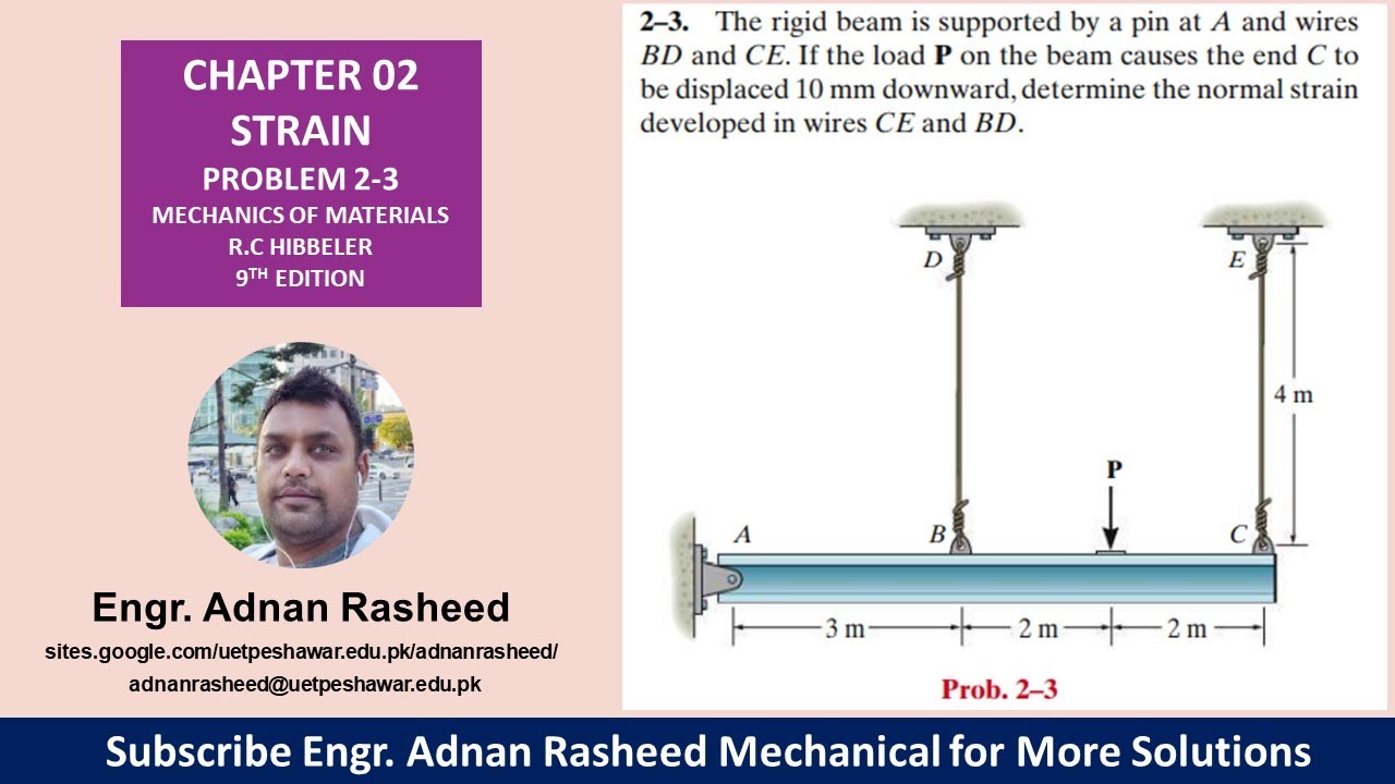 2-3| Chapter 2 | Strain | Mechanics of Materials by R.C Hibbeler| - YouTube