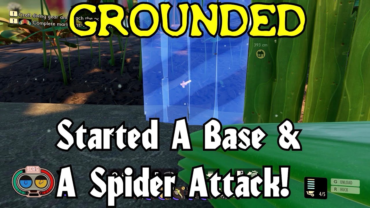 Started A Base & A Spider Attack! Grounded Gameplay S1-Ep8 - YouTube