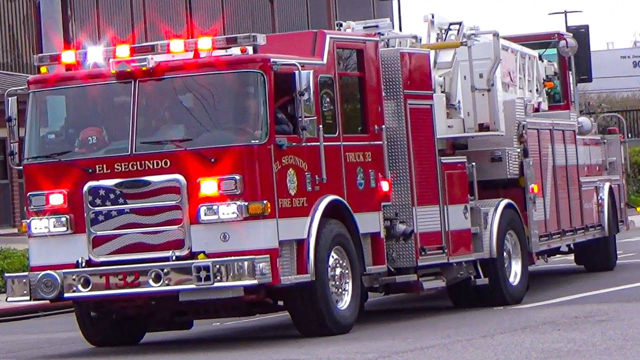 El Segundo Fire Dept. Truck 32 Responding - YouTube