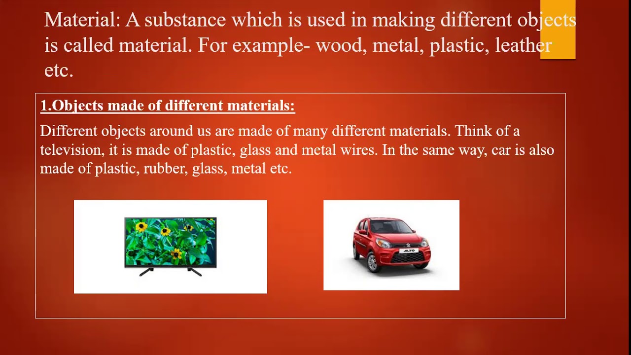CLASS - VI KINDS OF MATERIALS MODULE -1 - YouTube