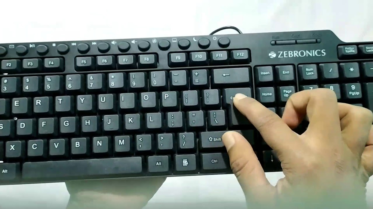 Zebronics ZEB-KM2100 Multimedia USB Keyboard Comes with 114 Keys ...
