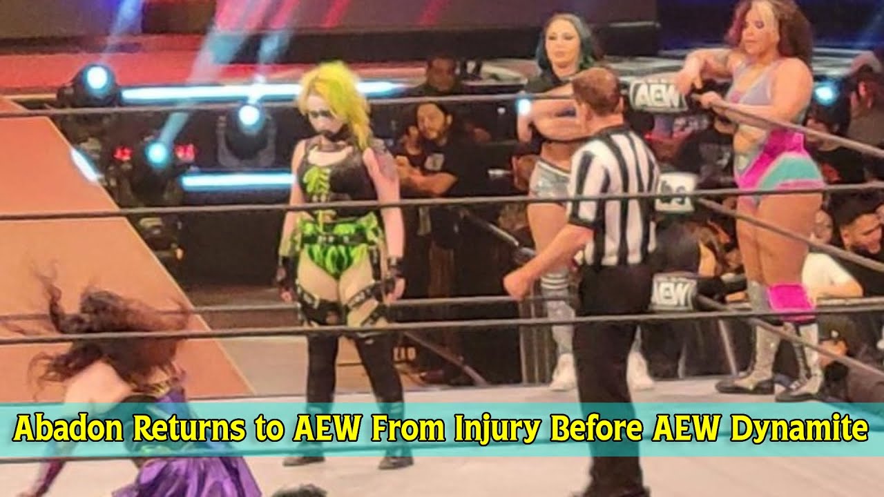 Abadon Returns to AEW From Injury Before AEW Dynamite - YouTube