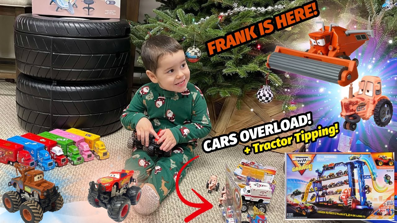 Christmas Disney Pixar Cars Unboxing! 🎁 Meet Frank & Go Tractor Tipping ...
