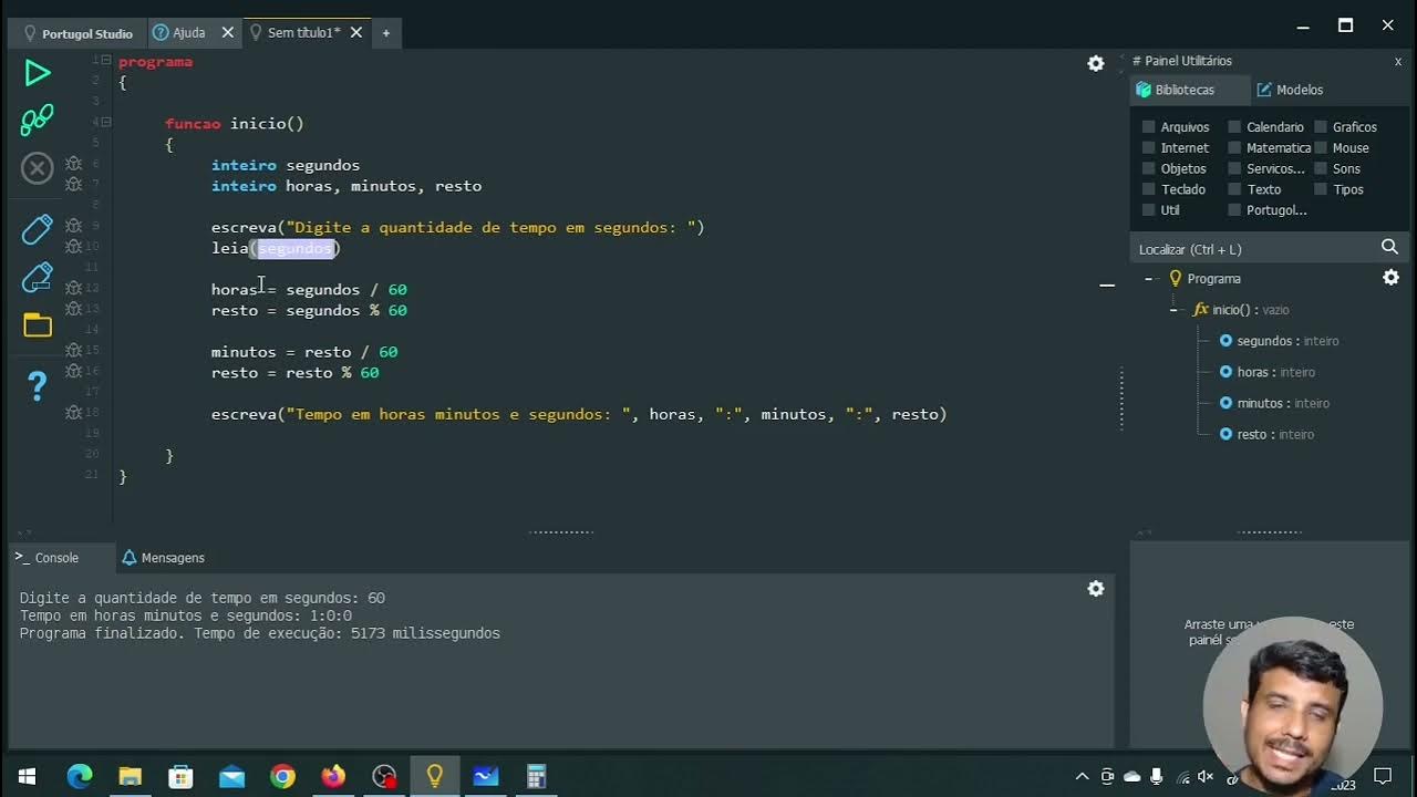 Portugol: Algoritmos Sequenciais - Exercício 6 de 7 - YouTube