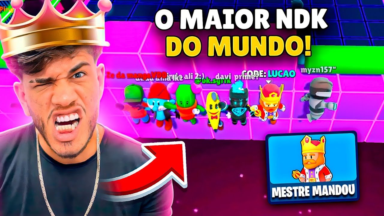 MESTRE MANDOU NO STUMBLE GUYS - FIZEMOS O MAIOR NDK DO MUNDO! - YouTube