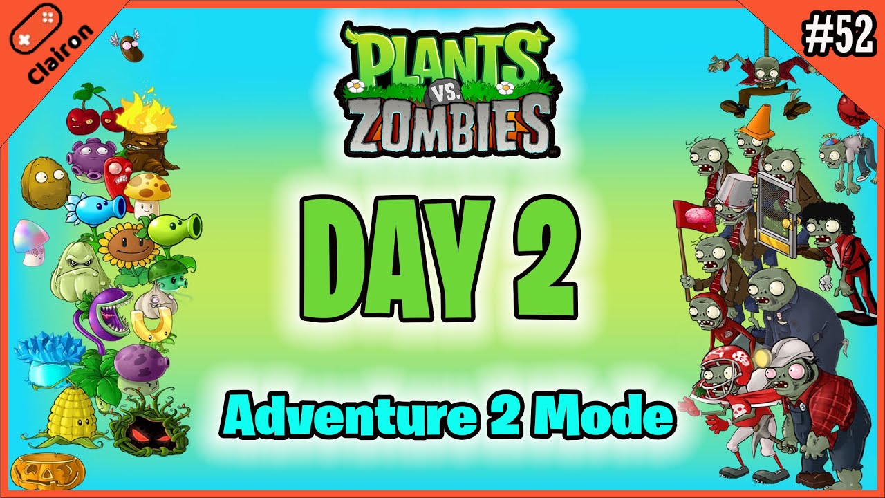 Plant VS Zombies - Adventure 2 Mode - Day Level 2 - Walkthrough ...