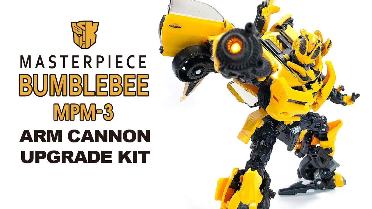 KL變形金剛玩具分享252 MPM3 大黃蜂 發光手砲升級配件 Masterpiece Movie Bumblebee Arm Cannon Upgrade Kit - YouTube