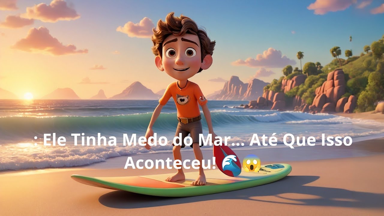 Ele Tinha Medo do Mar… Até Que Isso Aconteceu! 🌊😱#aventura #amizade # ...