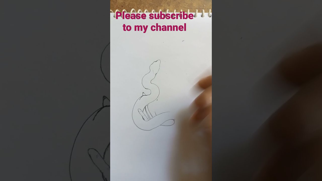 How to draw a hand holding snake drawing - YouTube